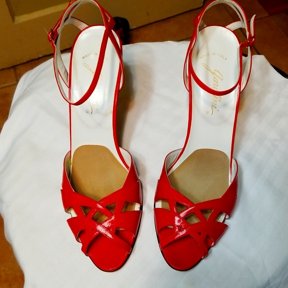 Garolini | Shoes | Really Cute Red Shoes With 4inch Heels Straps Around ...